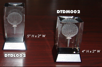Crystal Blocks with Laser Embedded Golf Ball – Golf Tournament Specialists